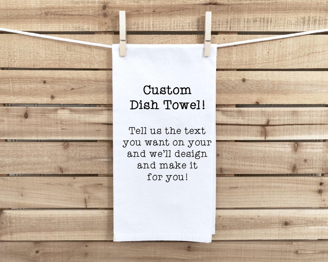 Personalized Dish Towel, Custom Dish Towel, Personalized Kitchen Towel ...