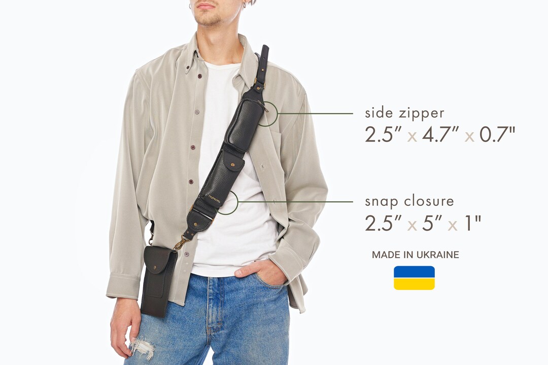 Leather Utility Belt Men Phone Strap Pouch Cell Phone Purse Crossbody ...