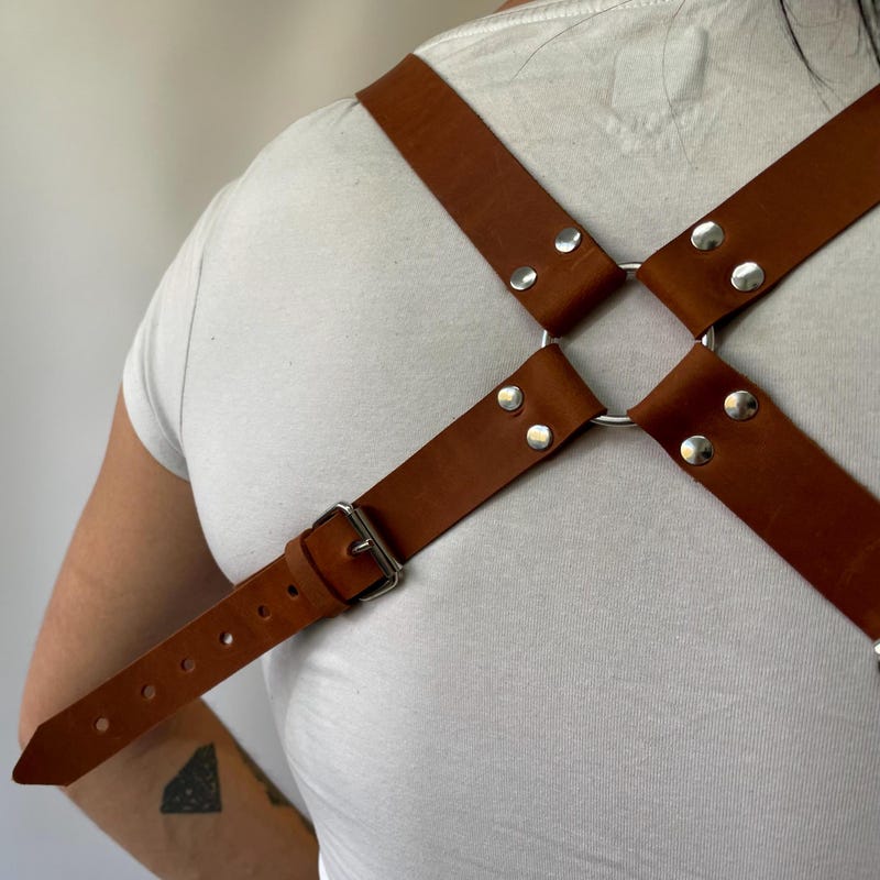 Male Leather Chest Harness - Etsy