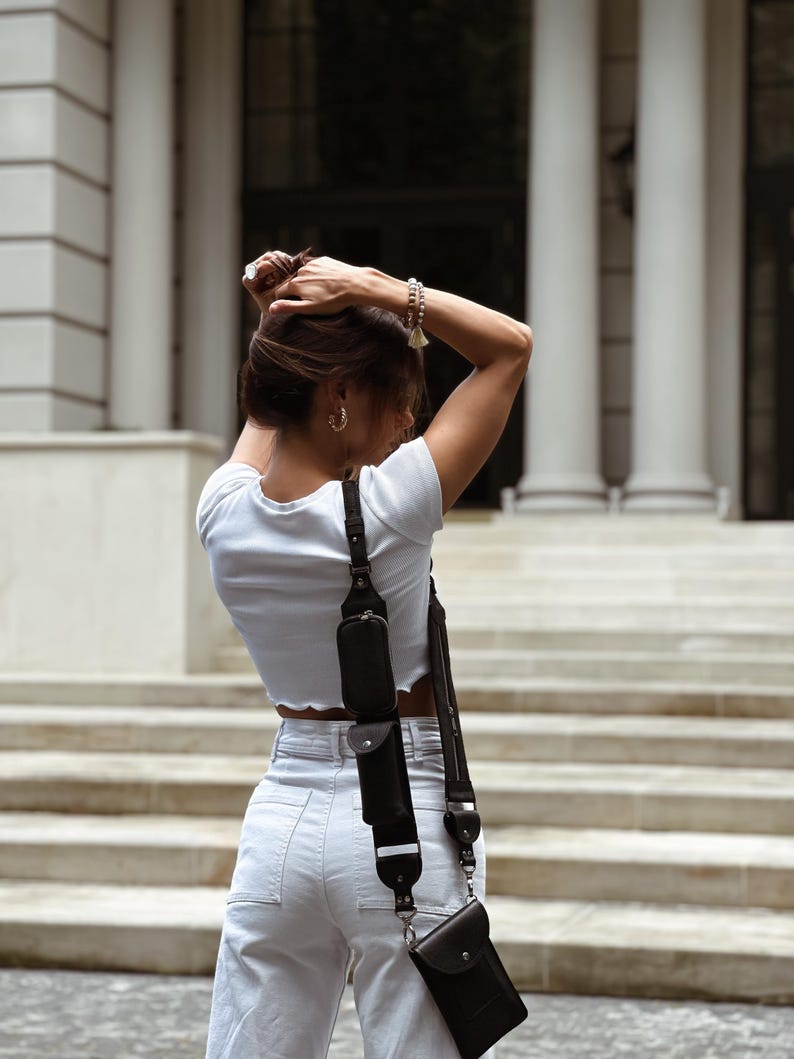 Leather Bandolier iPhone Pocket, Cell Phone Wallet Crossbody - Etsy New ...