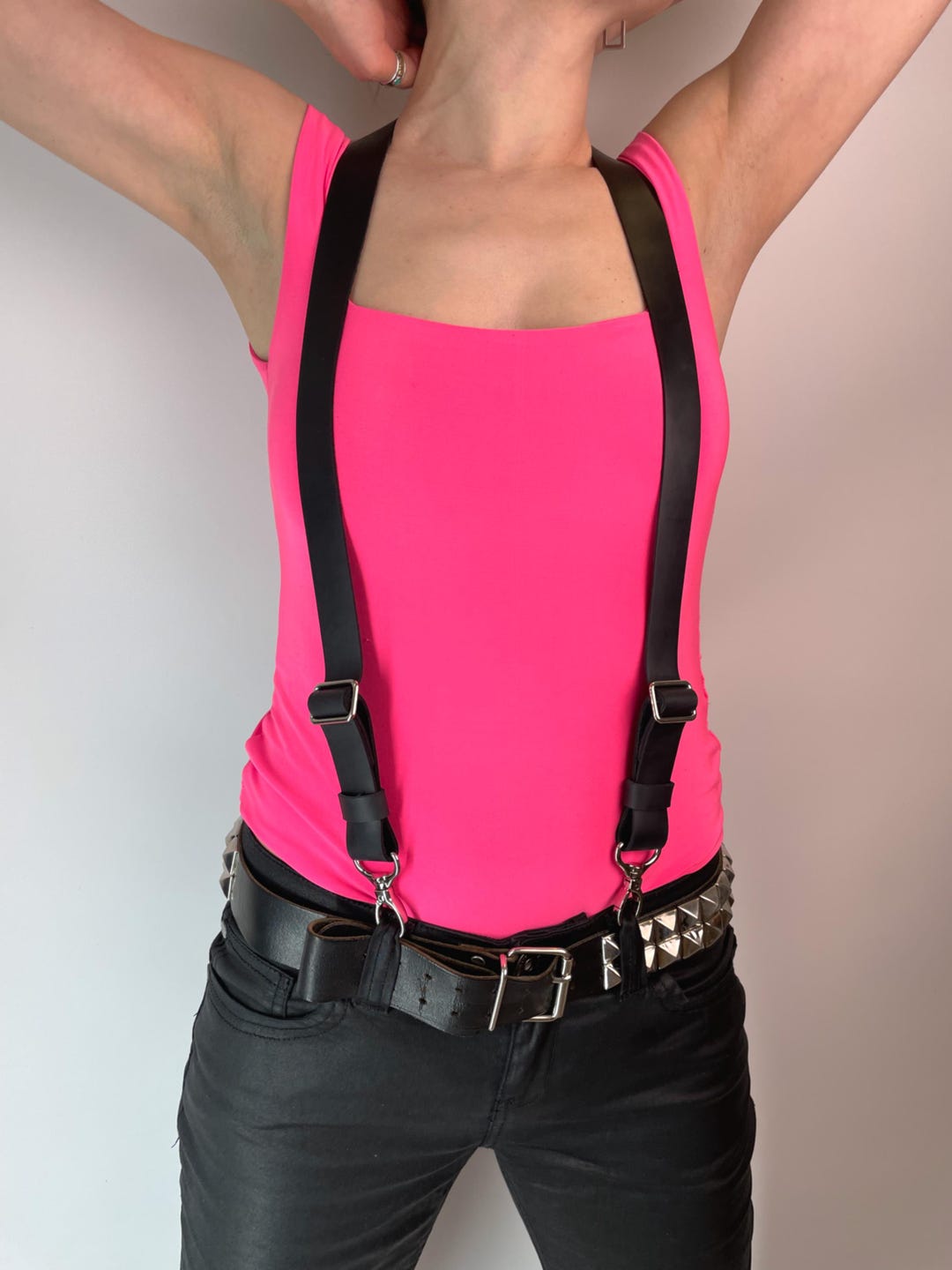 Thin Adjustable Suspenders, Women Chest Harness Leather, Breast Fashion ...