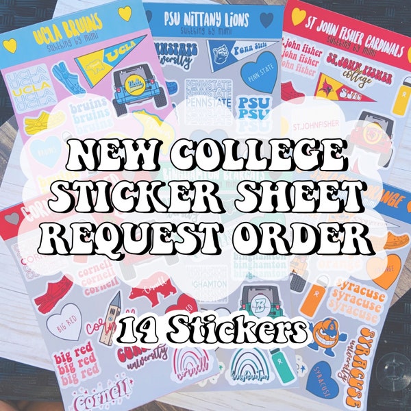 College Mascot Stickers - Etsy