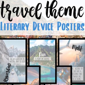 Travel Theme Literary Device Posters | 35+ Posters |classroom ...