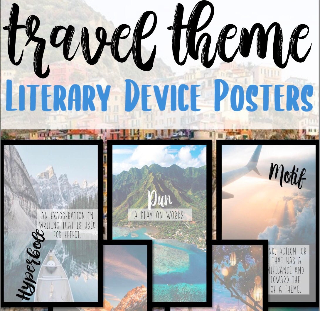 Travel Theme Literary Device Posters | 35+ Posters |classroom ...
