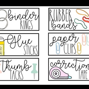 4 Versions Rae Dunn Farmhouse Teacher Toolbox Labels for STACK ON ...