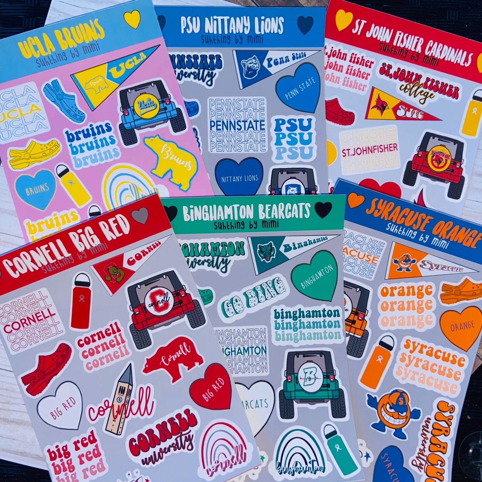 16 UCLA Stickers Sheet University of California Los Angeles Bruins ...