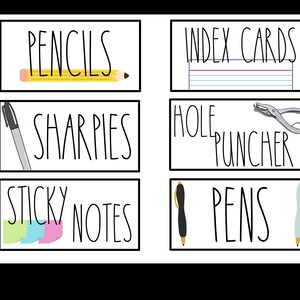 4 Versions Rae Dunn Farmhouse Teacher Toolbox Labels for STACK ON ...