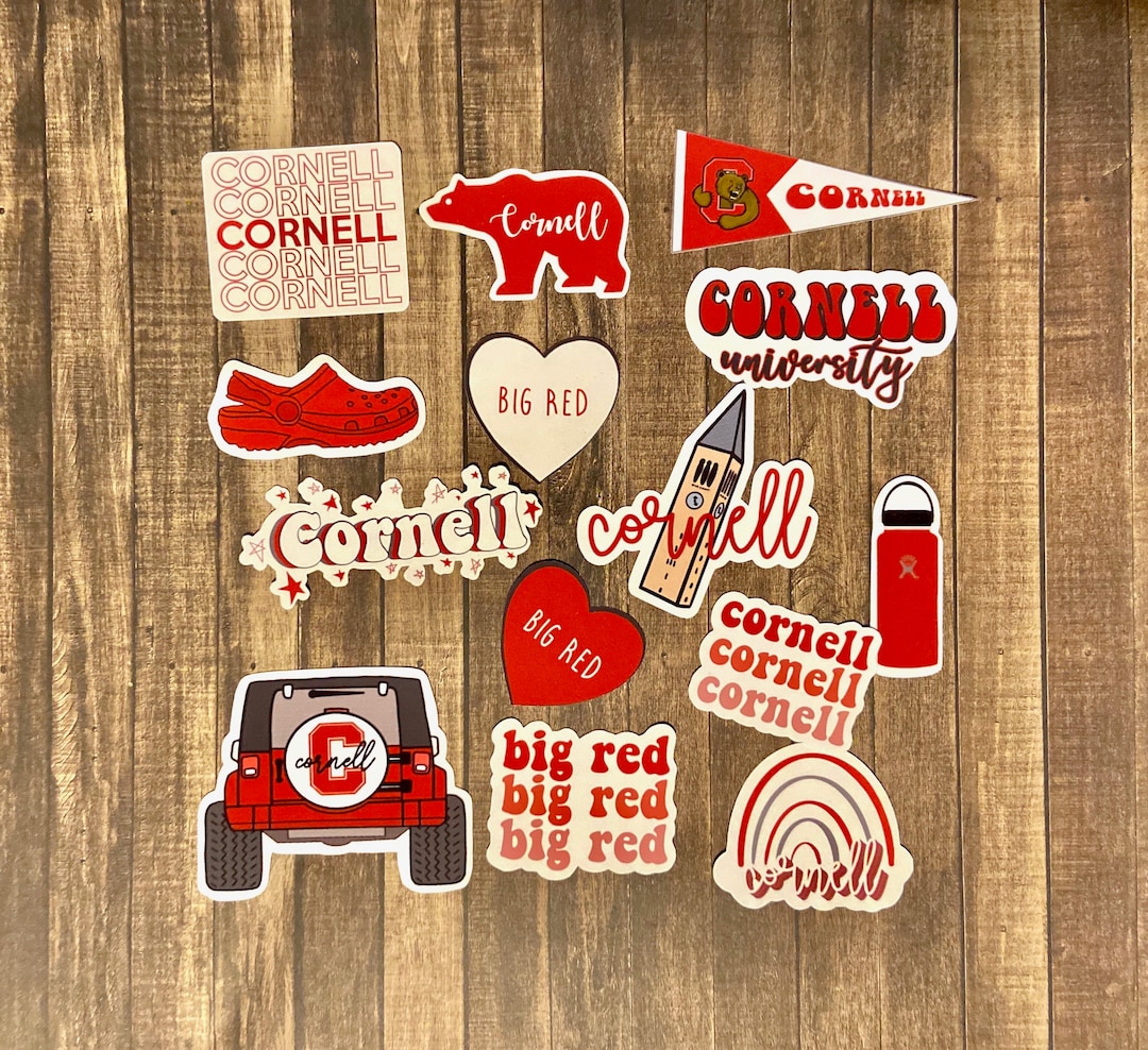 14 Cornell University Vinyl Die Cut Stickers Big Red Bears Sticker Pack ...