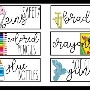 4 Versions Rae Dunn Farmhouse Teacher Toolbox Labels for STACK ON ...