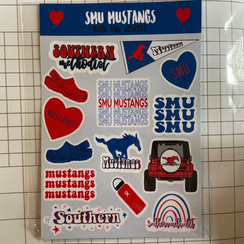 Smu Mustangs Decal - Etsy