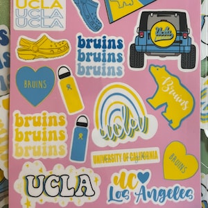 16 UCLA Stickers Sheet University of California Los Angeles Bruins ...