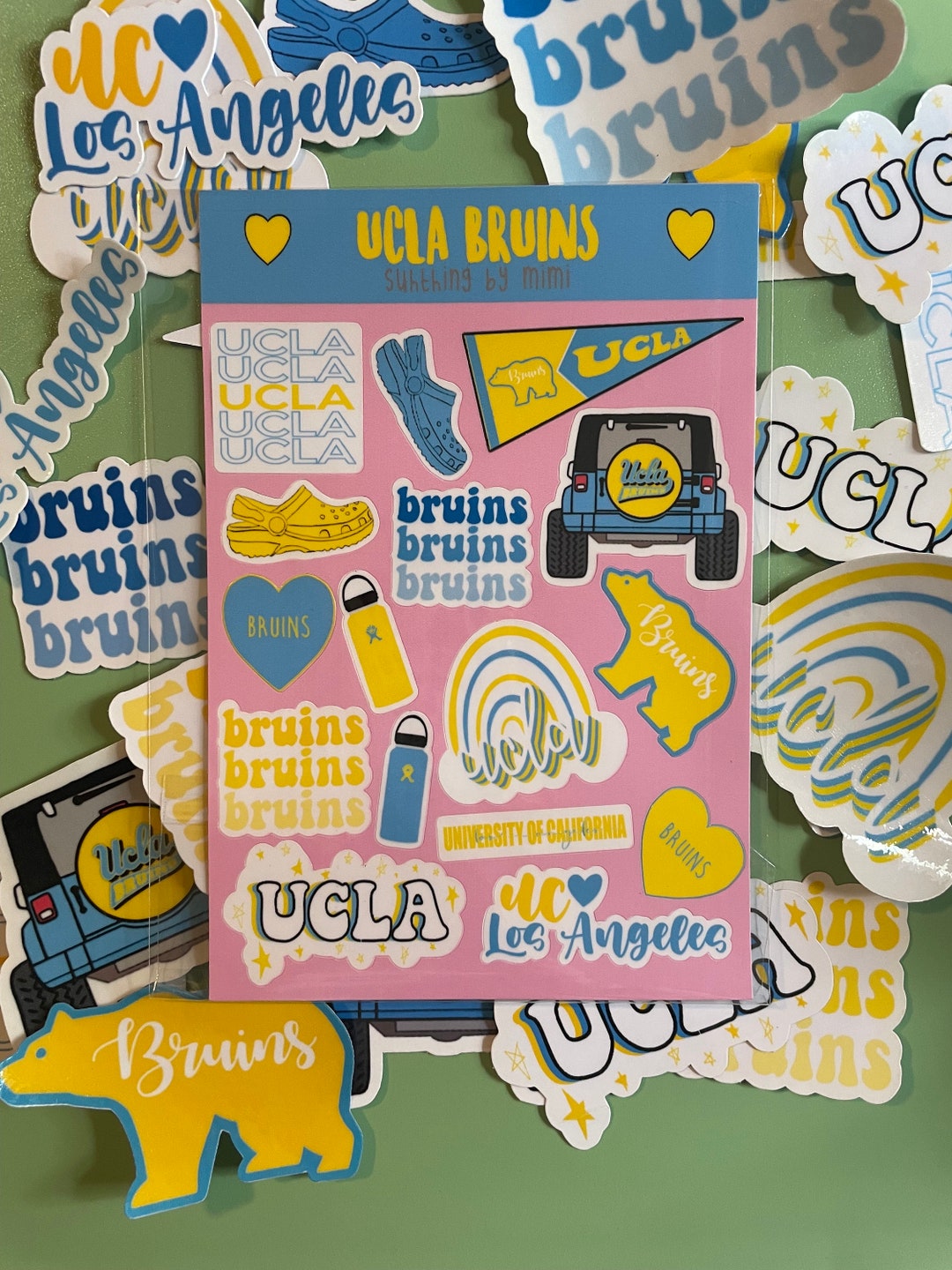 16 UCLA Stickers Sheet University of California Los Angeles Bruins ...