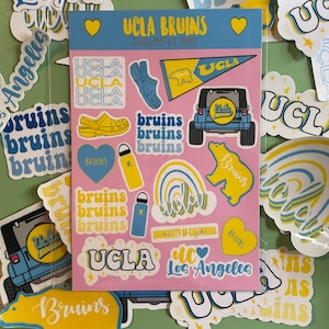 16 UCLA Stickers Sheet University of California Los Angeles Bruins ...