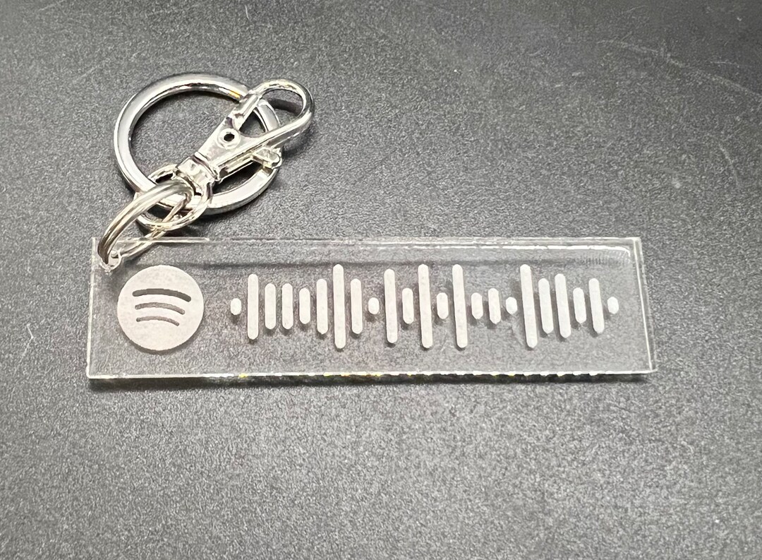 Music Scan Code Keychain / Personalized Keychain Scannable Playlist or ...
