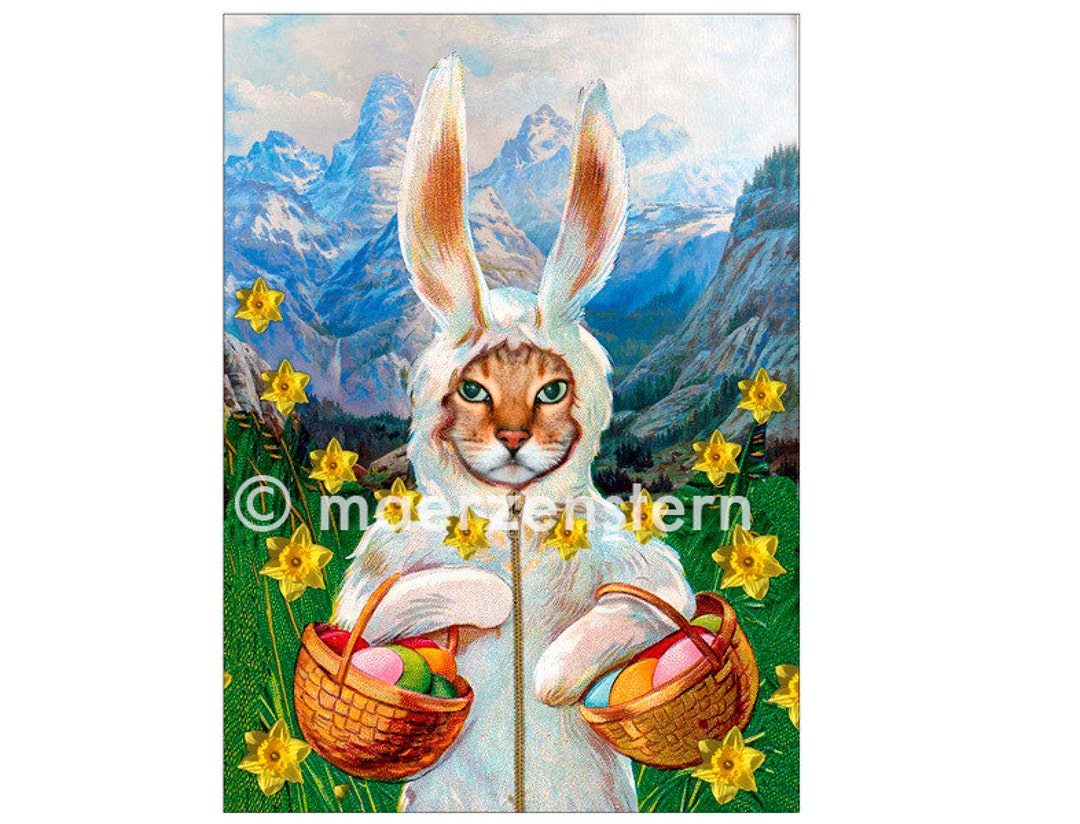 Postcard hier Kommt Der Eiermann 24 Easter - Etsy