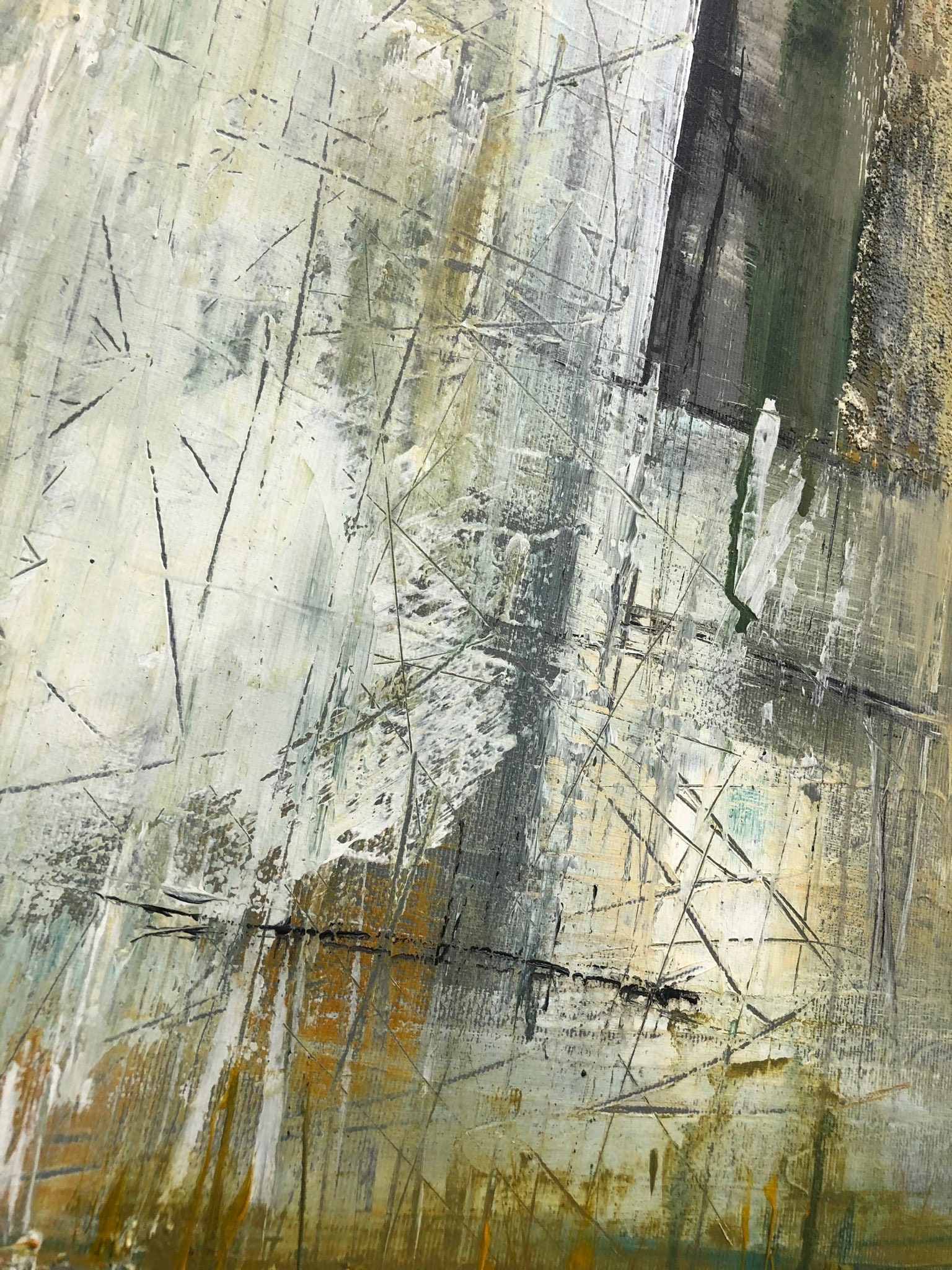 Abstract Painting Original Green Painting on Canvas Large | Etsy