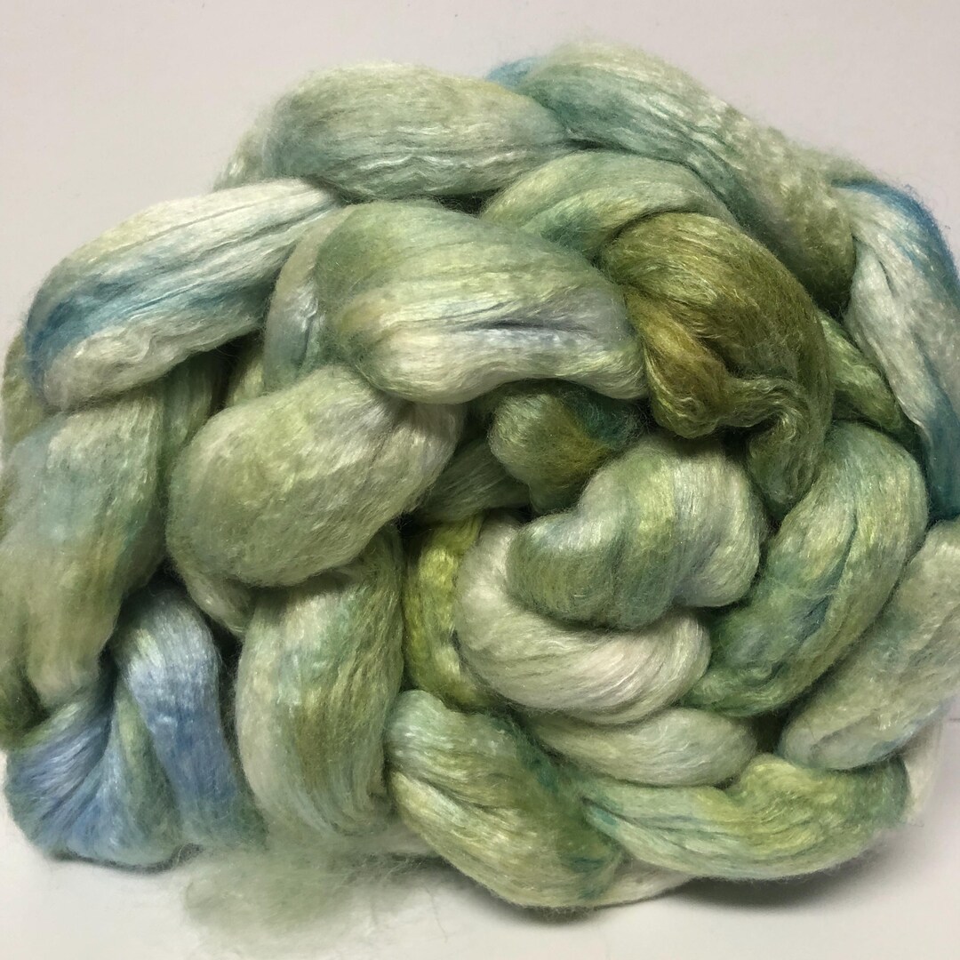 Lily Pad Leap 4 Oz Merino/mulberry Silk Combed Top - Etsy