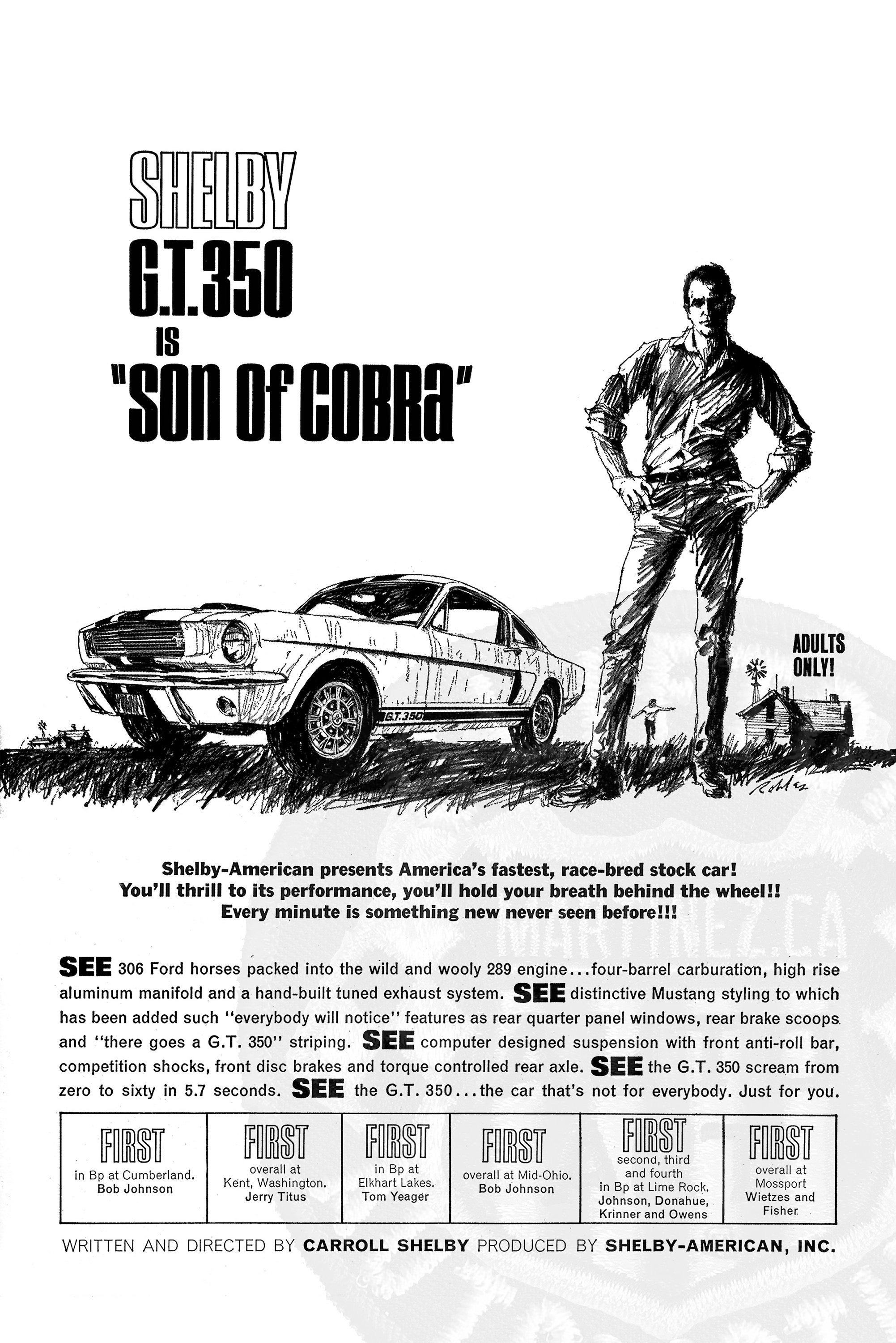 Shelby GT 350 Print Advertisment "son of Cobra" - Restored and ...