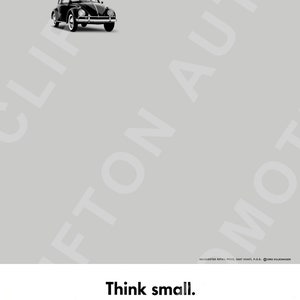 VW Think Small Advertisement - Restored and Remastered - Etsy