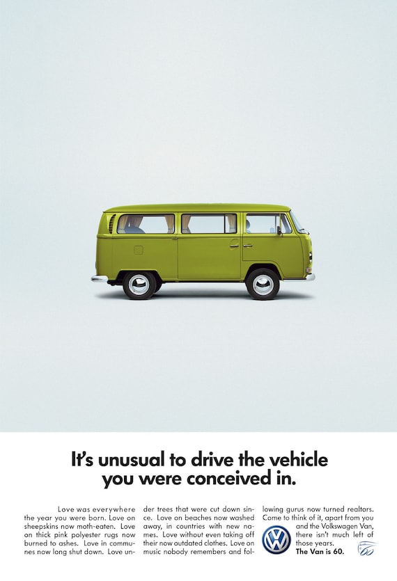 VW Bus Ad - Etsy