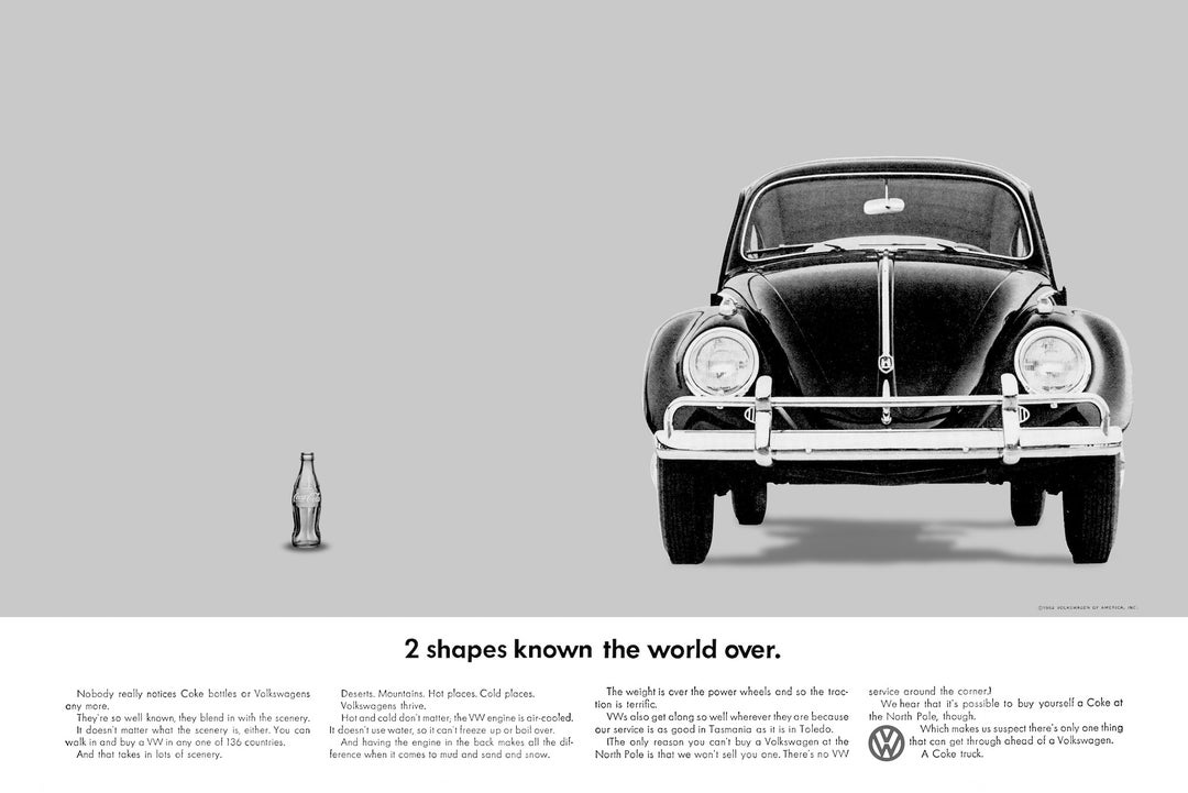 VW Two Shapes Advertisement Restored and Remastered - Etsy