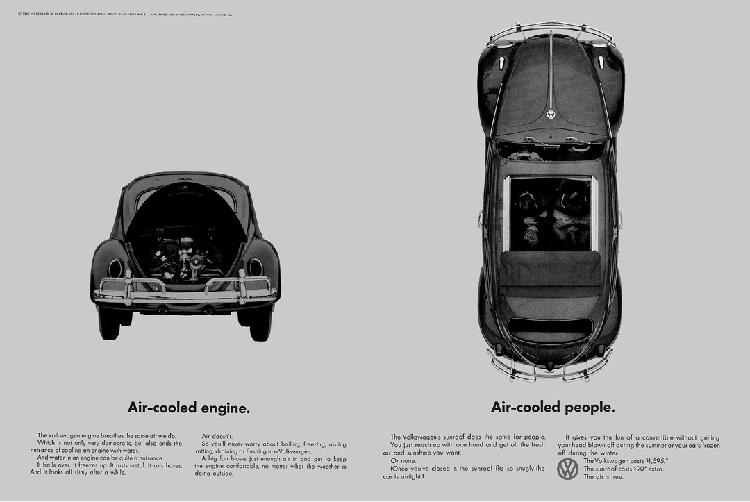 1960 VW Air Cooled Advertisement Restored and Remastered - Etsy