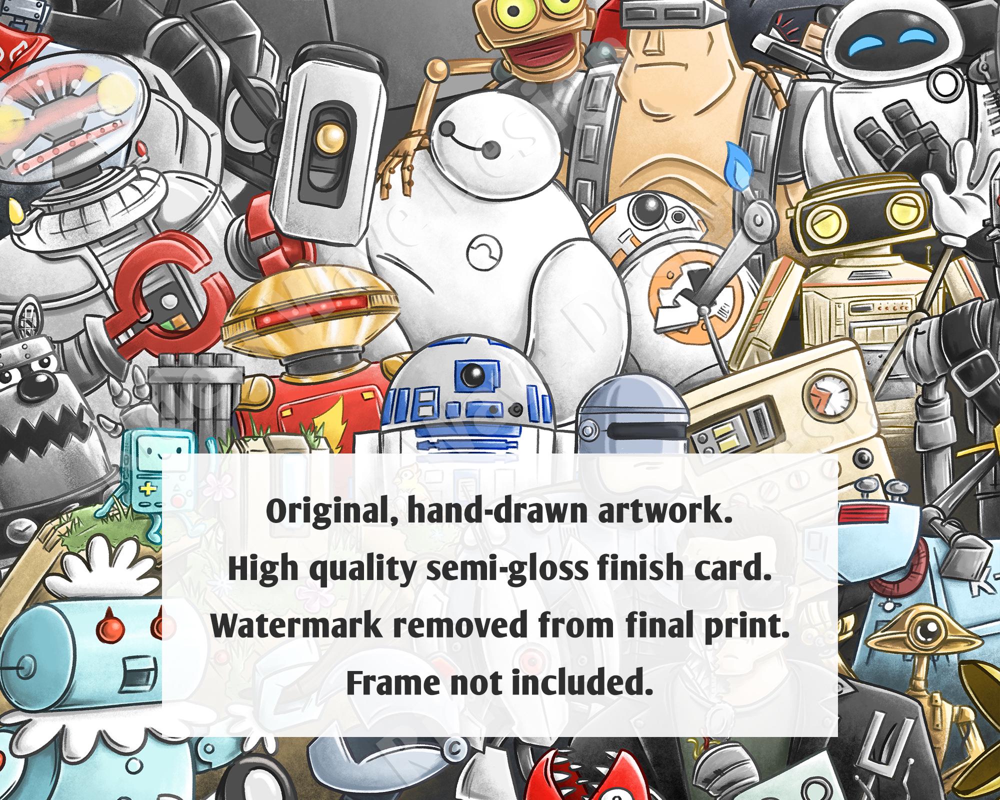 Robots Digital Print | Robots Illustration | Robots Poster | Star Wars ...