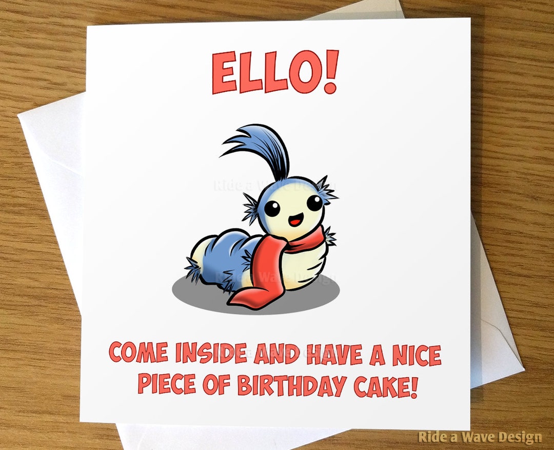 Labyrinth Worm Birthday Card | Labyrinth Movie | Ello Worm | Jim Henson ...