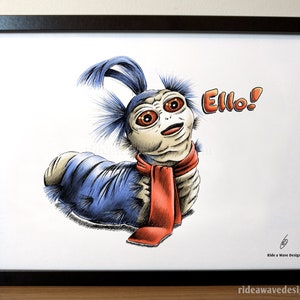Labyrinth Worm Art Print, Labyrinth Movie Poster, Labyrinth Movie ...