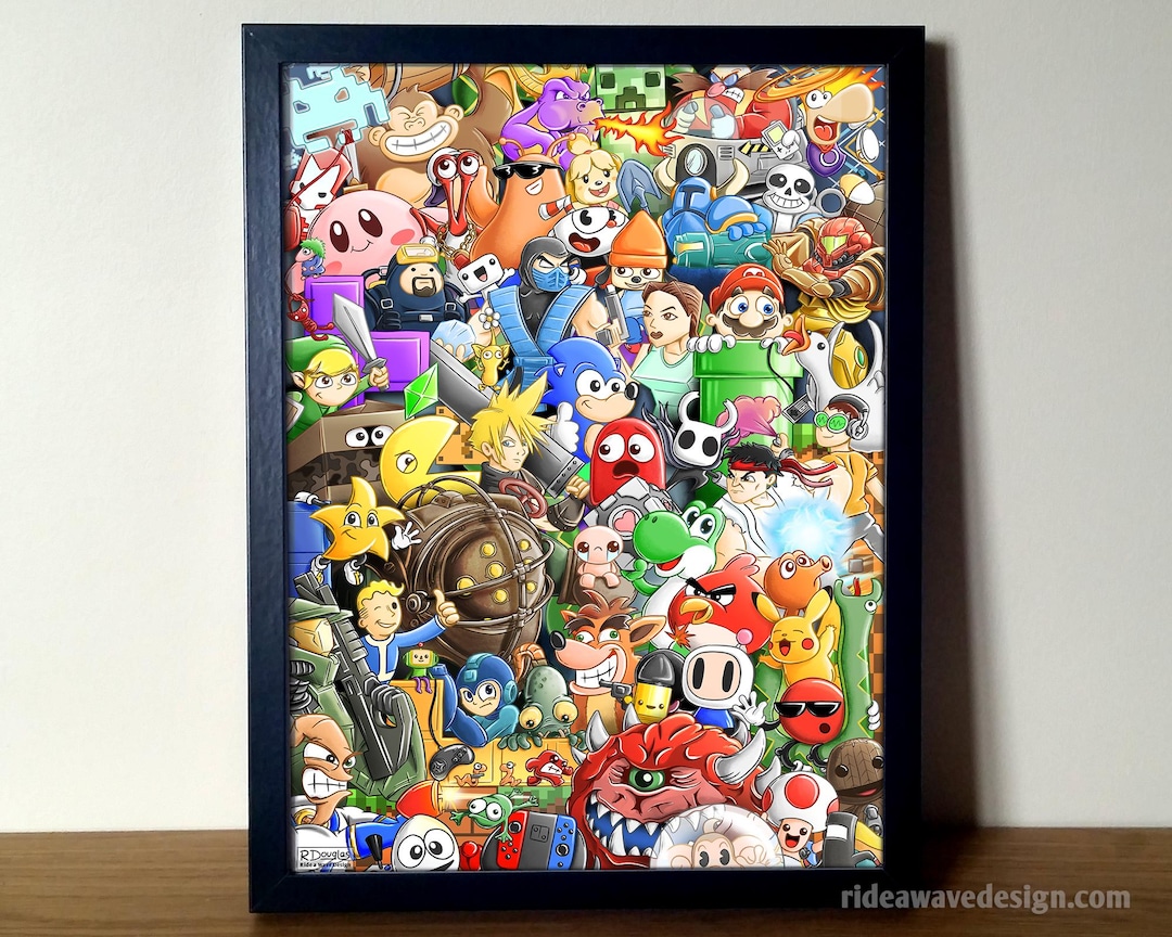 Video Game Print | Game Characters Art Print | Xbox | Nintendo ...