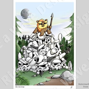 Star Wars Ewok Print, Star Wars, Star Wars Poster, Star Wars Gift, Star ...