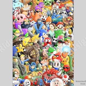 Video Game Print | Game Characters Art Print | Xbox | Nintendo ...