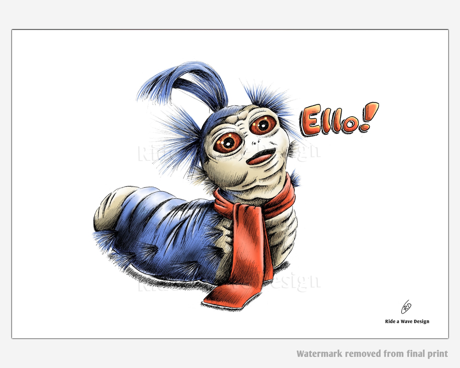 Labyrinth Worm Art Print Labyrinth Movie Poster Labyrinth - Etsy