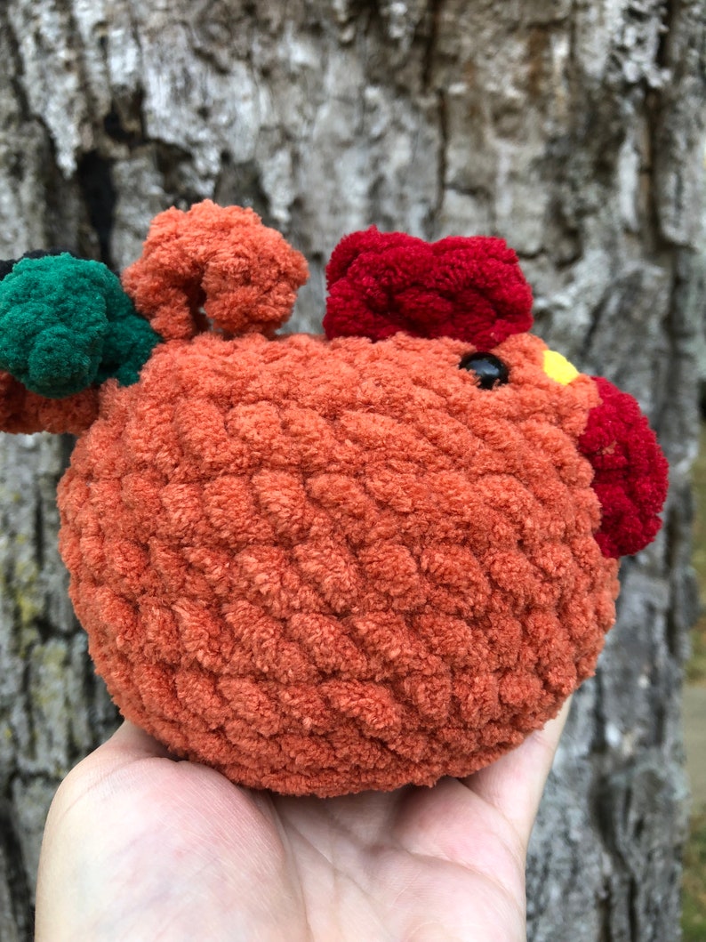 Cutest Chubby Rooster Crochet Plush Toy - Etsy