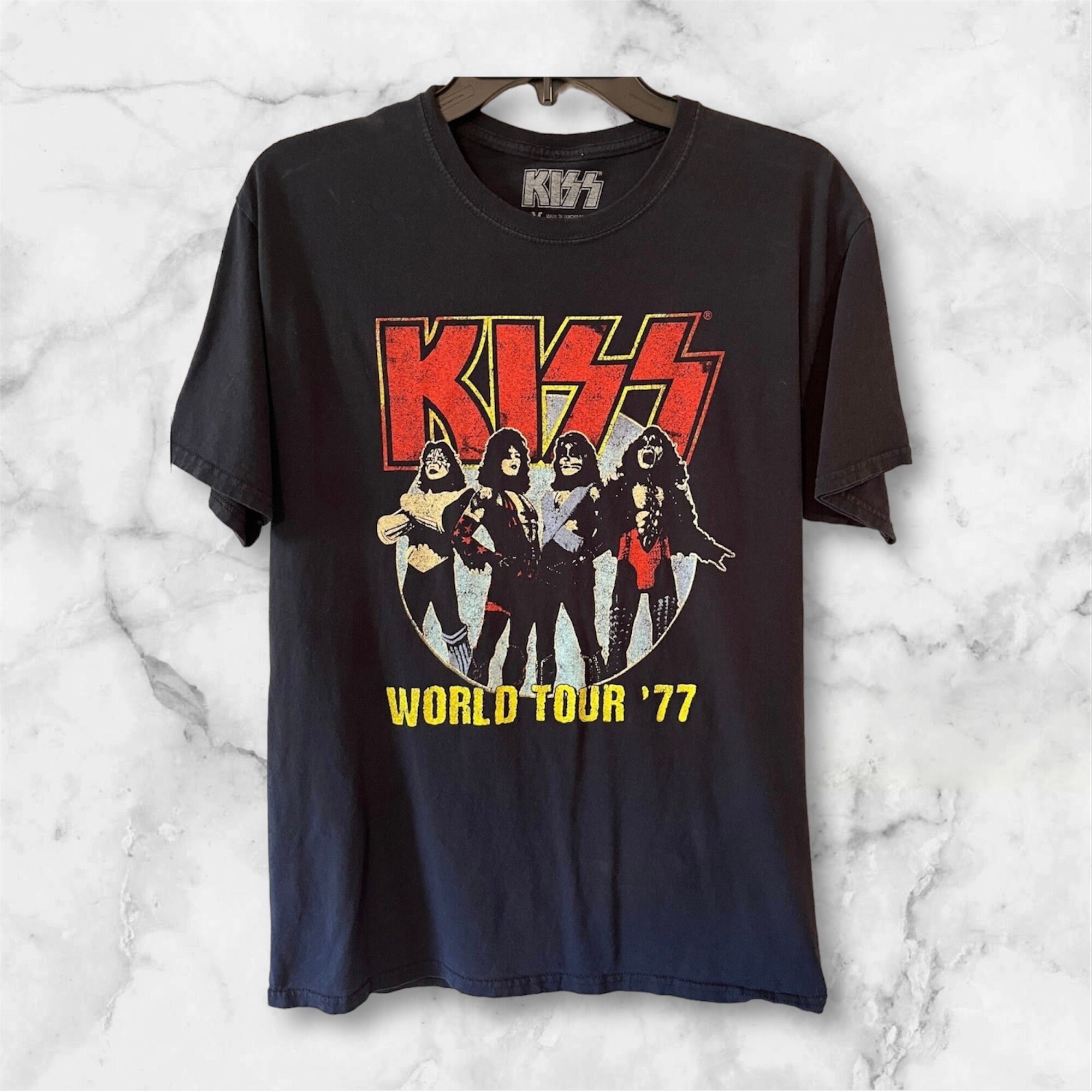 Vintage Kiss World Tour 77 Rock Band Tshirt - Etsy Vintage Kiss World Tour 77 Rock Band Tshirt - Etsy