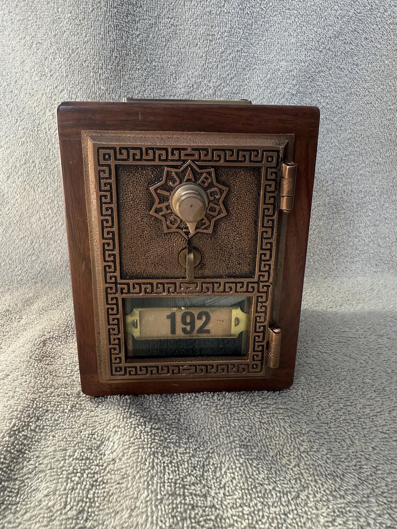 Olde English Post Office Lock Box Bank #192 - Etsy