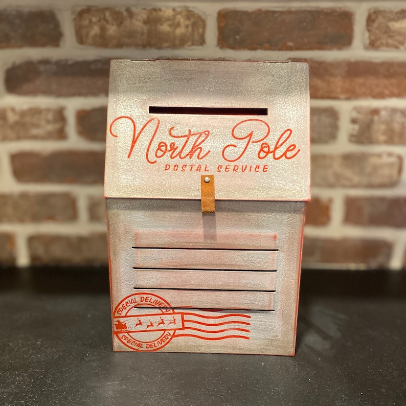North Pole Mailbox, Letters to Santa Mailbox - Etsy