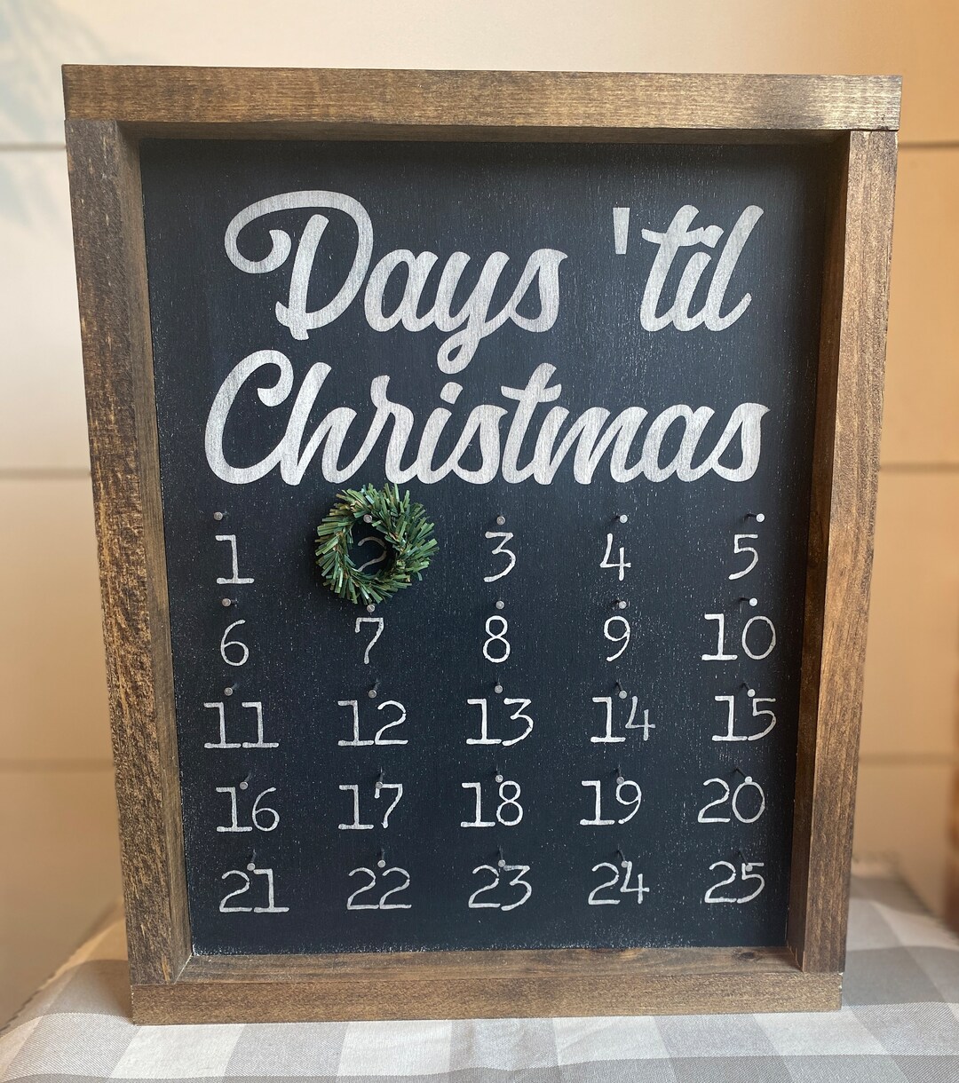 Christmas Countdown, Countdown Calendar, Days 'til Christmas Sign - Etsy