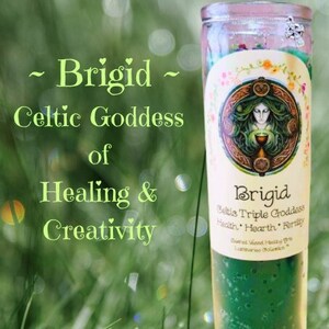 BRIGID Candle Celtic Healing Goddess Vigil Ritual Fixed W/quartz ...