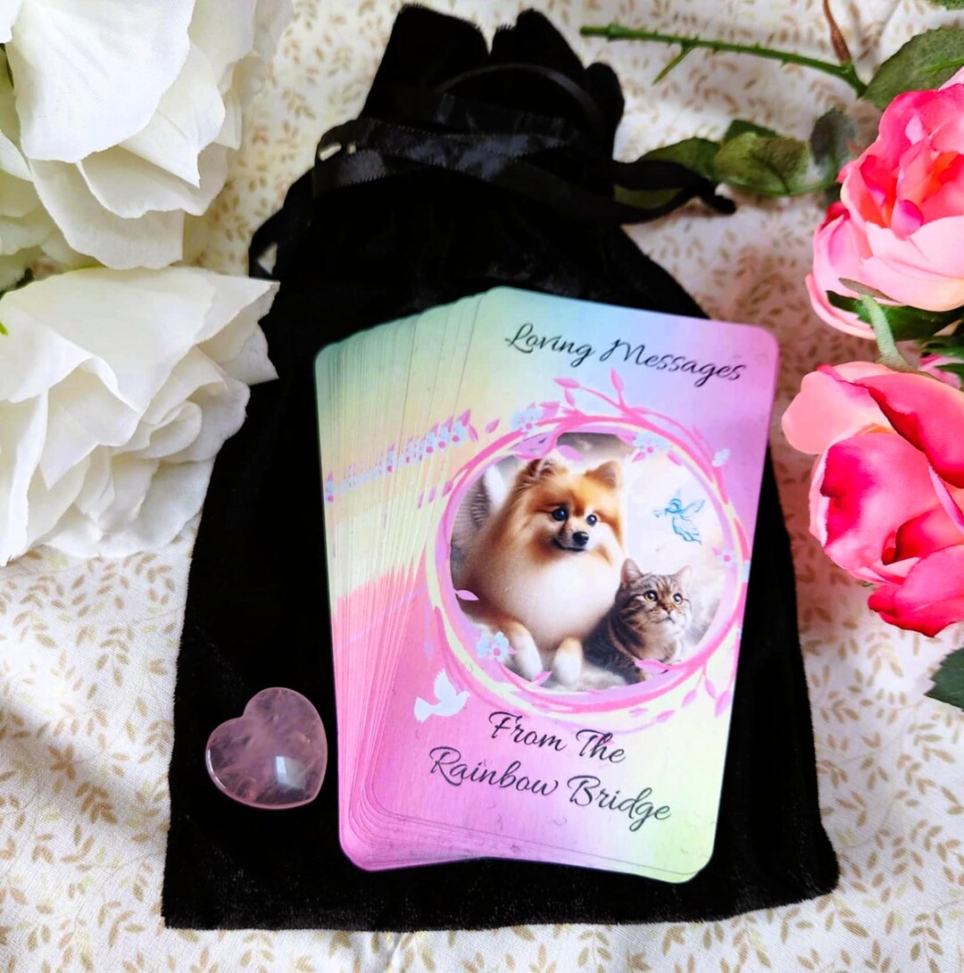 Rainbow Bridge Pet Loss Grief Cards, Loving Messages Deck for Healing ...