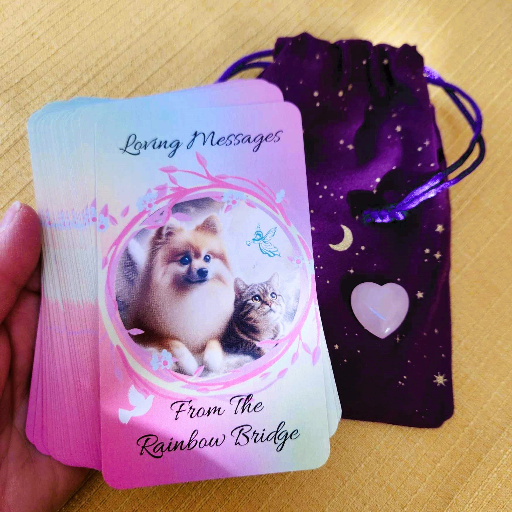 Rainbow Bridge Pet Loss Grief Cards, Loving Messages Deck for Healing ...