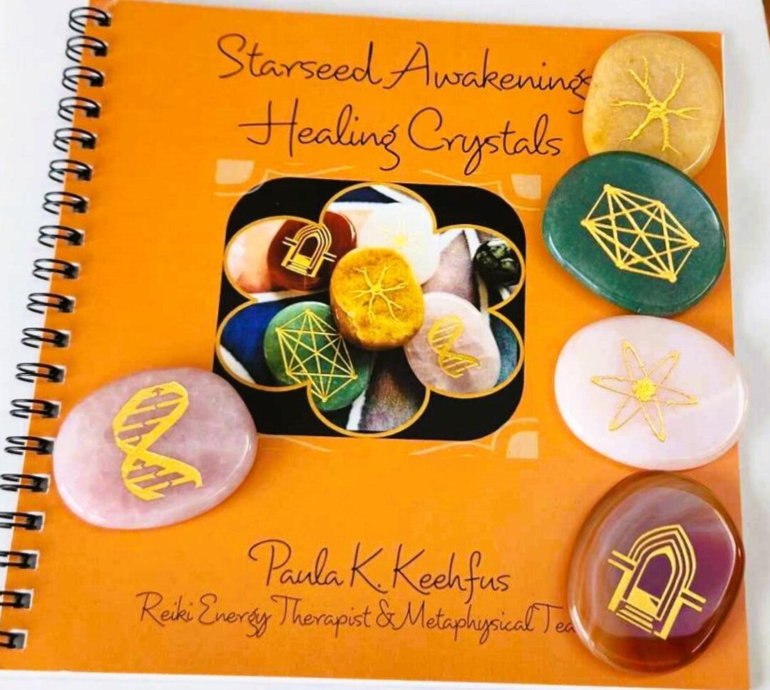 Starseed Oracle Healing Crystals Precision Engraved Gemstones With Book ...