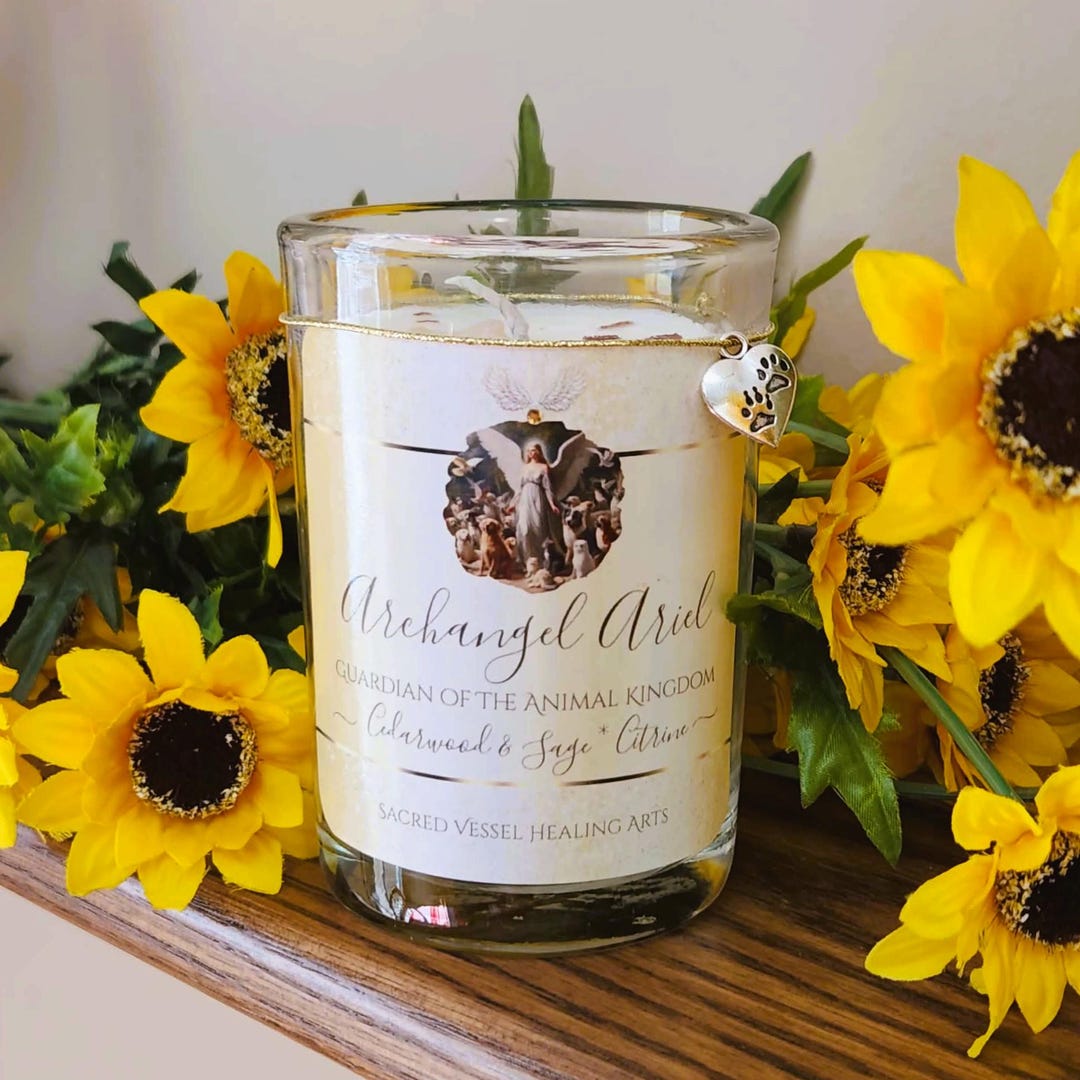 Archangel Ariel Candle, Pet Guardian Candle, Animal Protection, New Pet ...