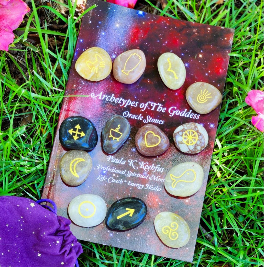 Archetypes of the Goddess Oracle Stones Engraved Divination Set With ...