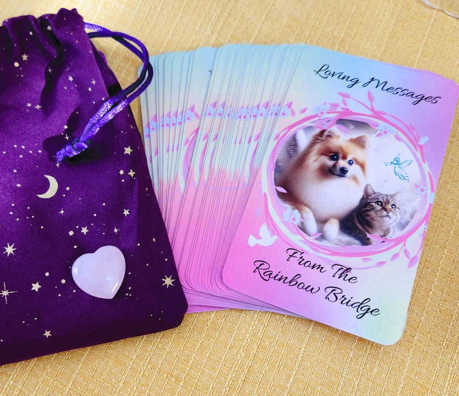 Rainbow Bridge Pet Loss Grief Cards, Loving Messages Deck for Healing ...