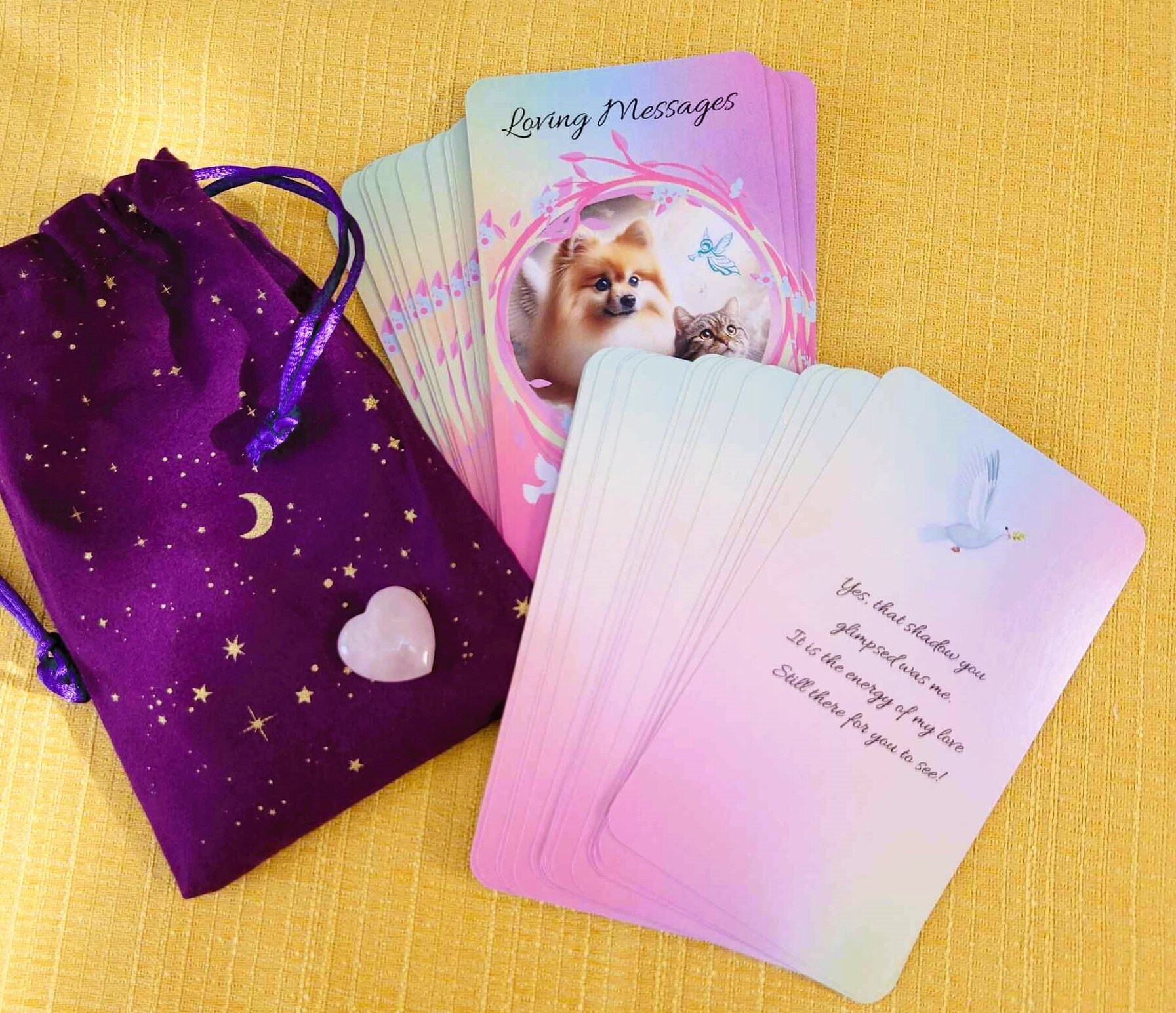 Rainbow Bridge Pet Loss Grief Cards, Loving Messages Deck for Healing ...