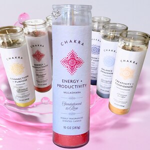 Root Chakra Candle Muladhara Energy & Productivity Rose Sandalwood 7 ...