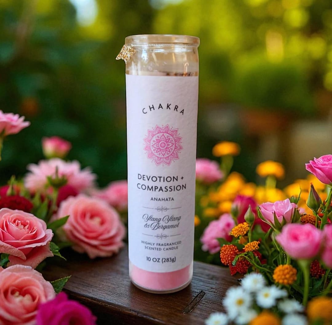 Heart Chakra Candle Anahata Devotion & Compassion Ylang Bergamot 7 Day ...
