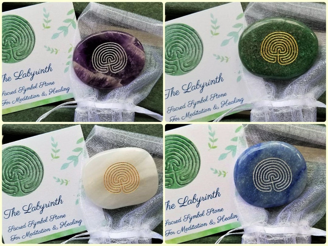 Labyrinth Engraved Keepsake Symbol Stone W/pouch & Card Exclusive ...