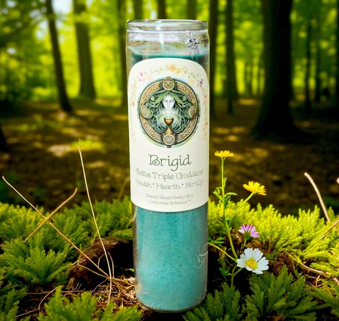 BRIGID Candle Celtic Healing Goddess Vigil Ritual Fixed W/quartz ...